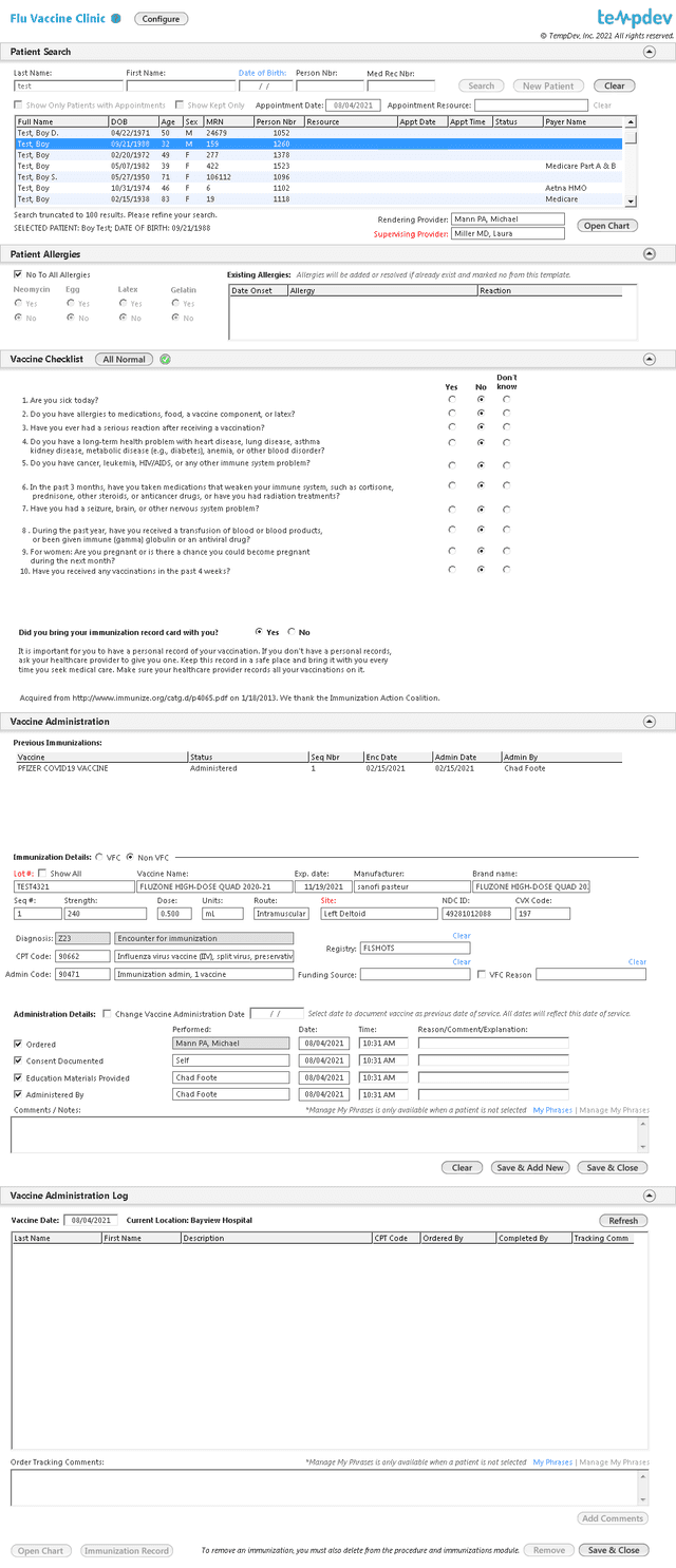 Flu Vaccine Clinic NextGen EHR Template - Blog TempDev